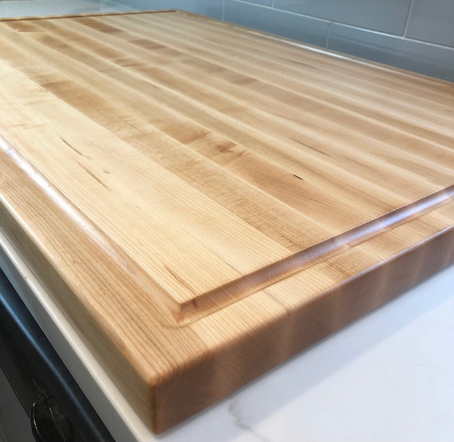 Natural Solid Maple Butcher Block Cutting Board Hardwood Plain Maple ...