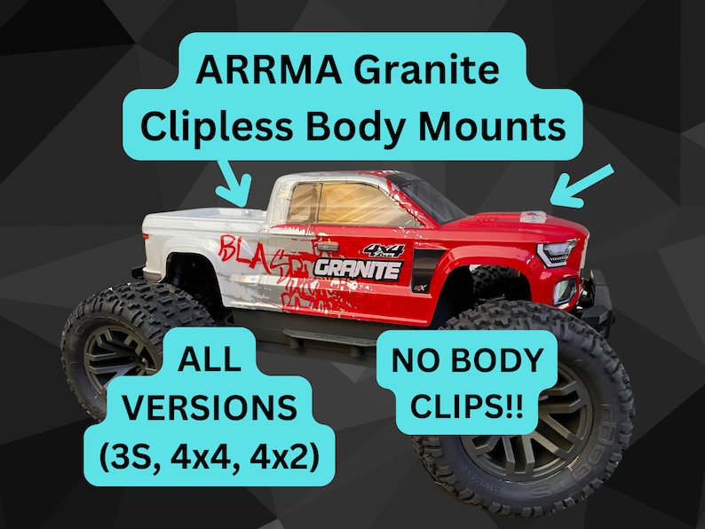 ARRMA Granite Clipless Body Mounts - Etsy