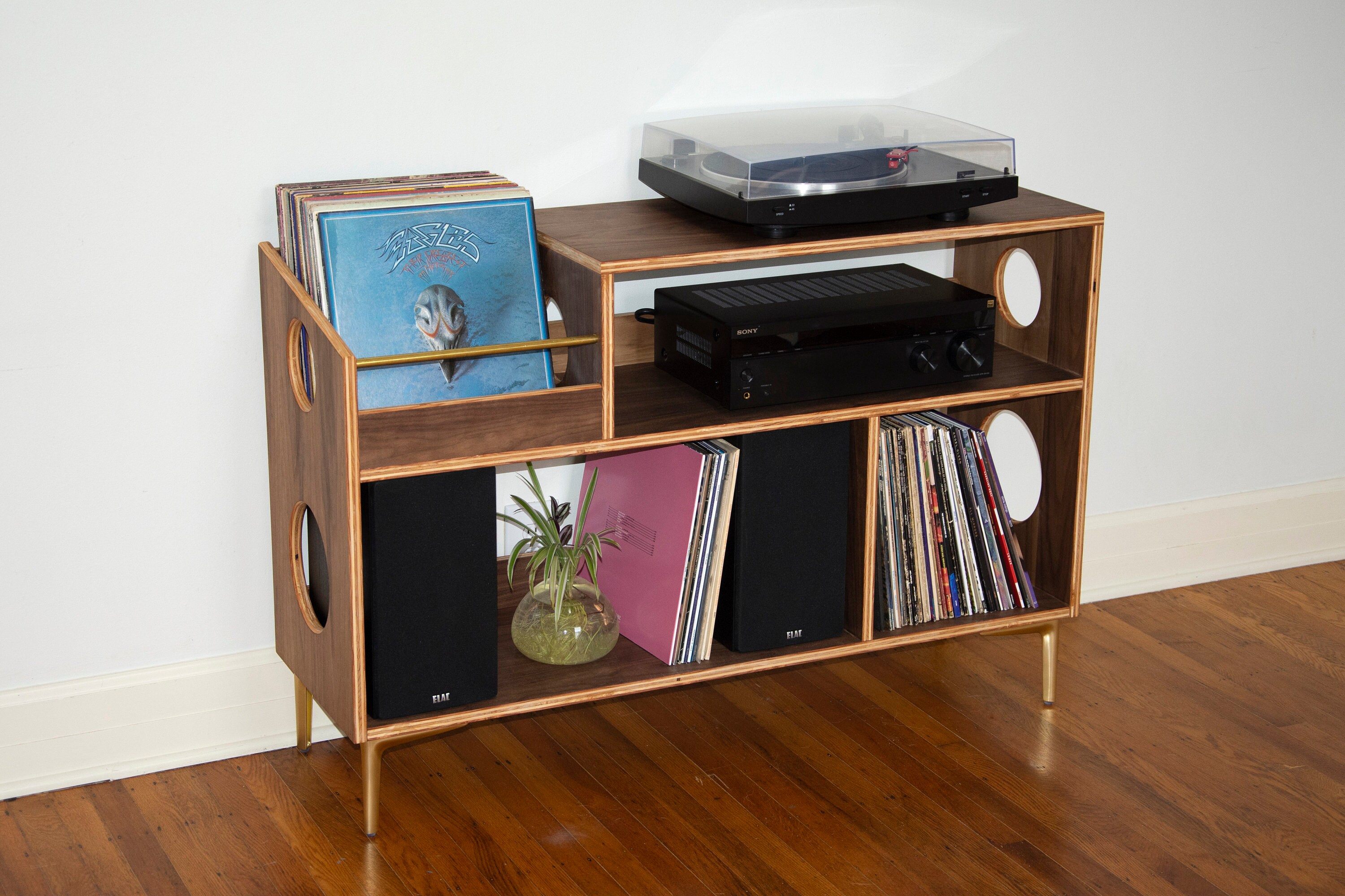 The headliner WALNUT Edition Vinyl Record Storage Cabinet - Etsy