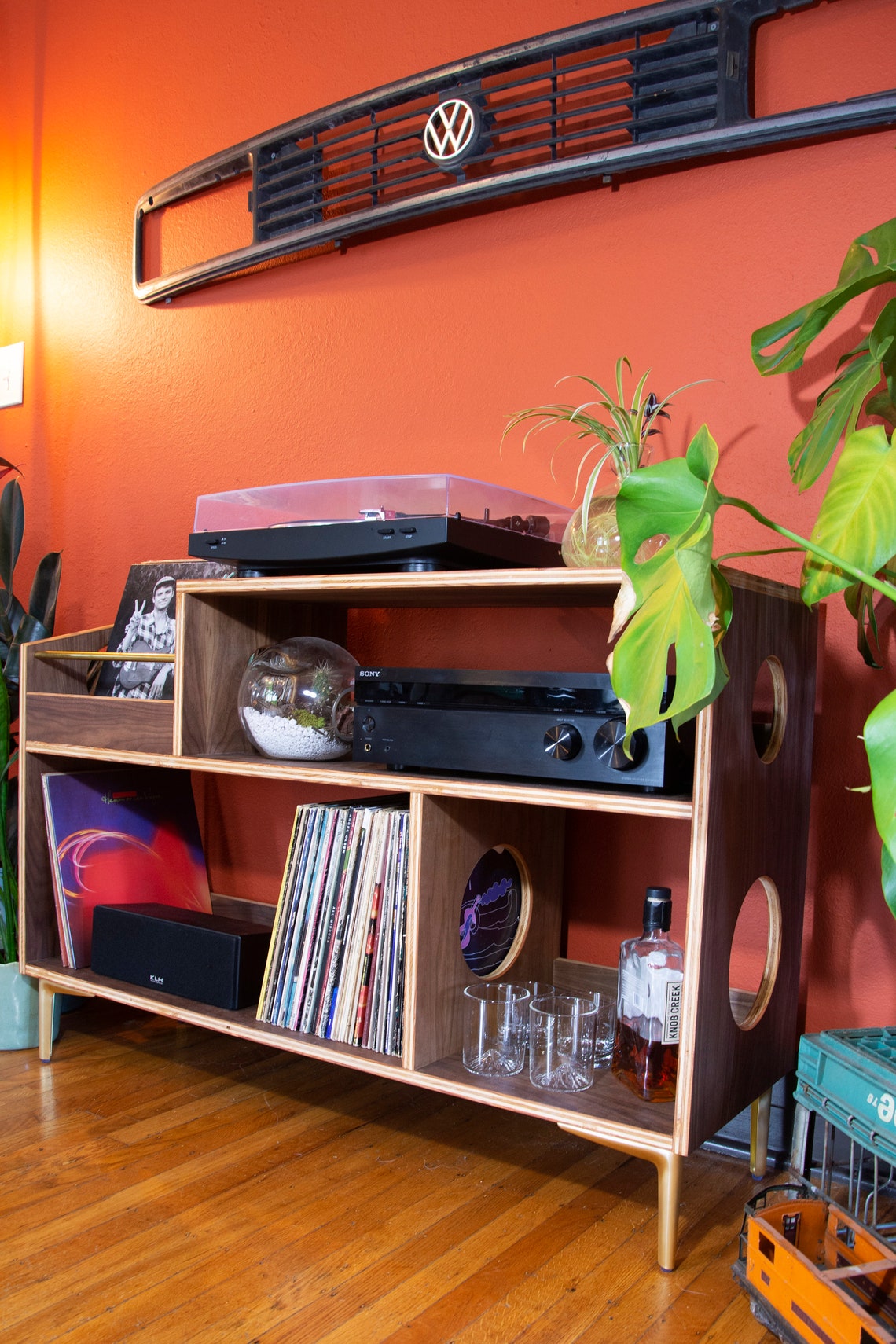 The headliner WALNUT Edition Vinyl Record Storage Cabinet - Etsy