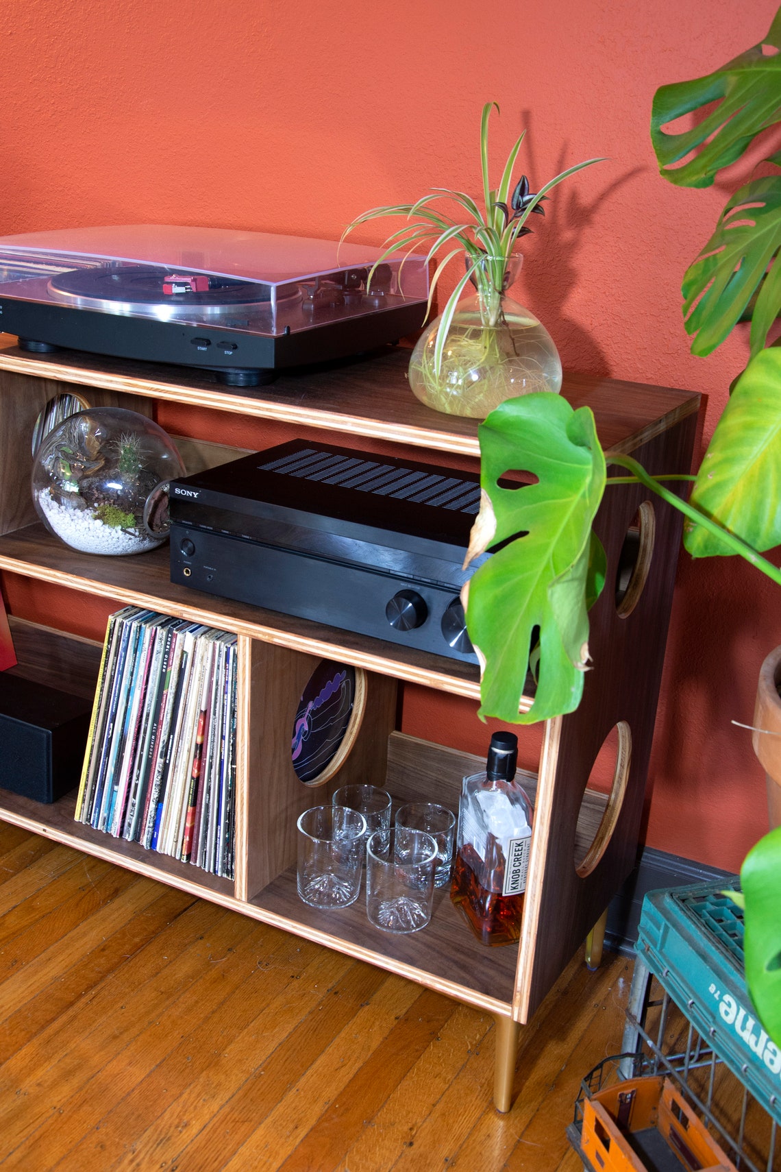 The headliner WALNUT Edition Vinyl Record Storage Cabinet - Etsy