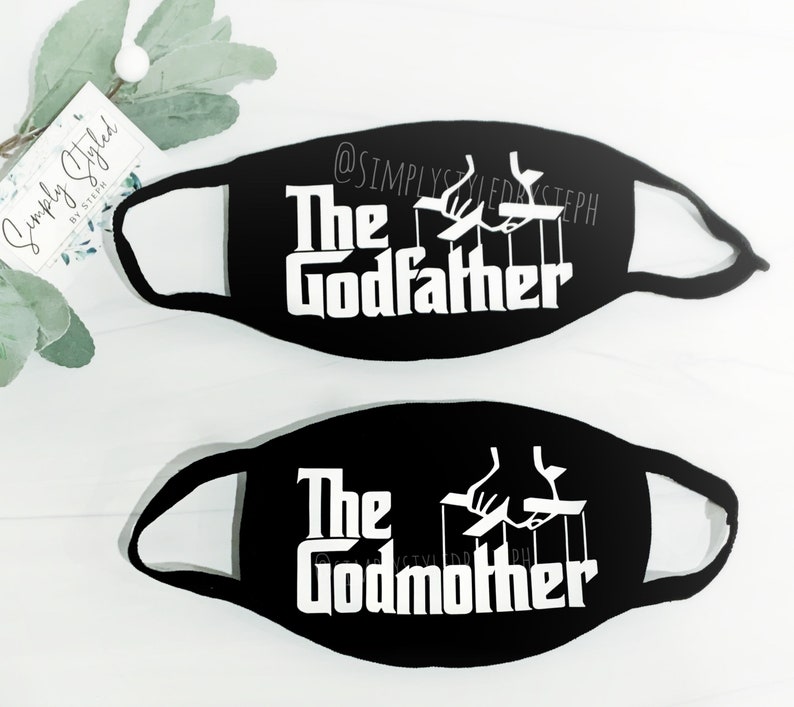 Godfather Face Mask, Godfather Godmother Organic Mask, Special Occasion ...