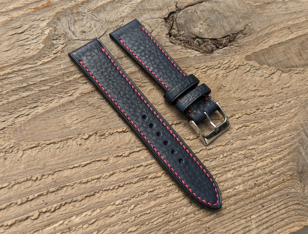 Horween Chromepak Navy Watch Strap Handmade 18mm-24mm FRT - Etsy