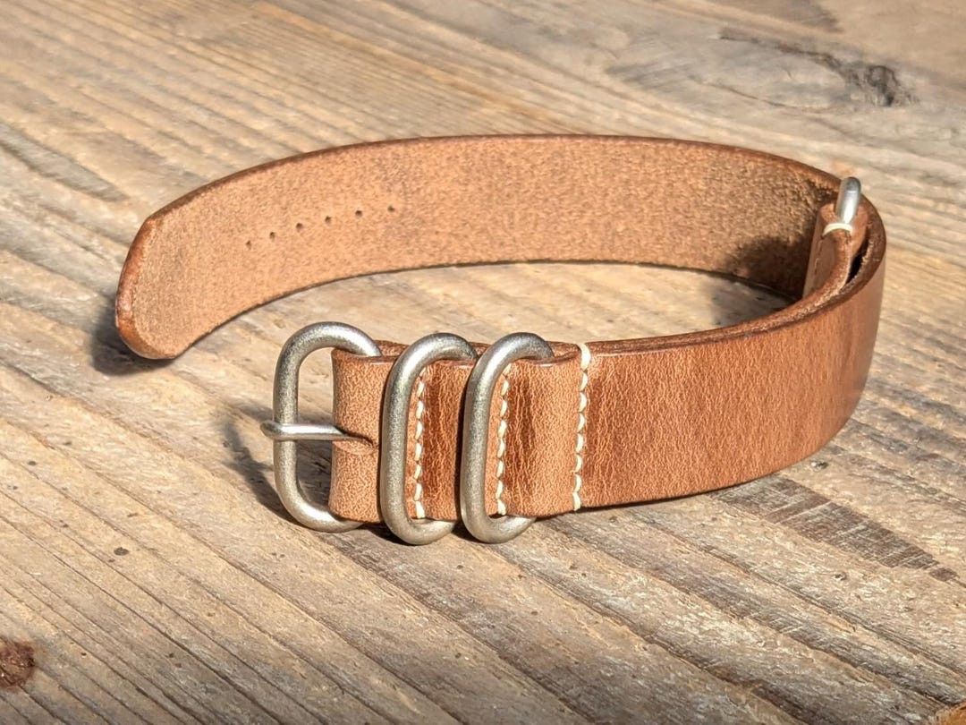 Horween Chromexcel Natural Leather Watch Strap – Handmade Classic ...