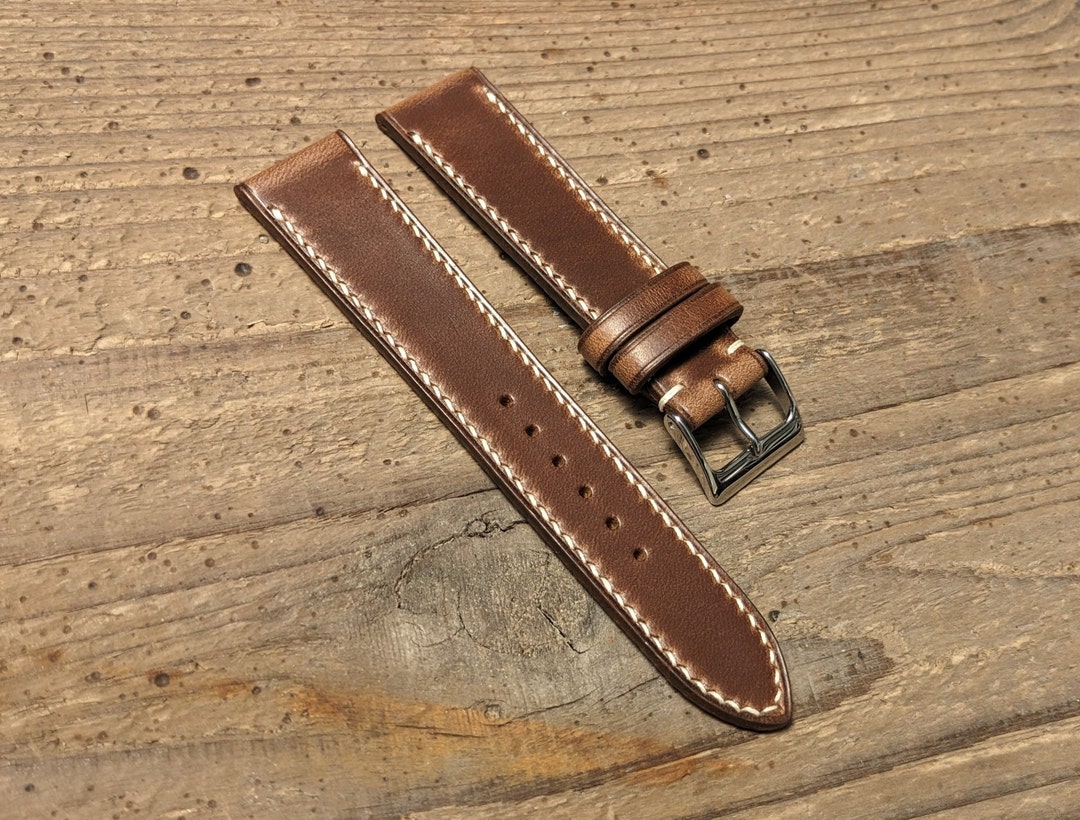 Horween Chromexcel Natural Watch Strap Handmade 18mm-24mm FS - Etsy