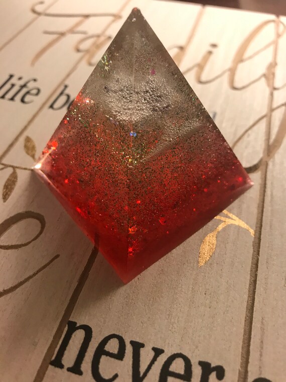 Red Spectrum Floral arrangement Resin Pyramid paperweight Home & Living ...