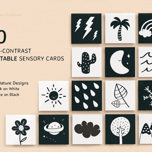 120 High Contrast Baby Cards Bundle Printable Montessori - Etsy