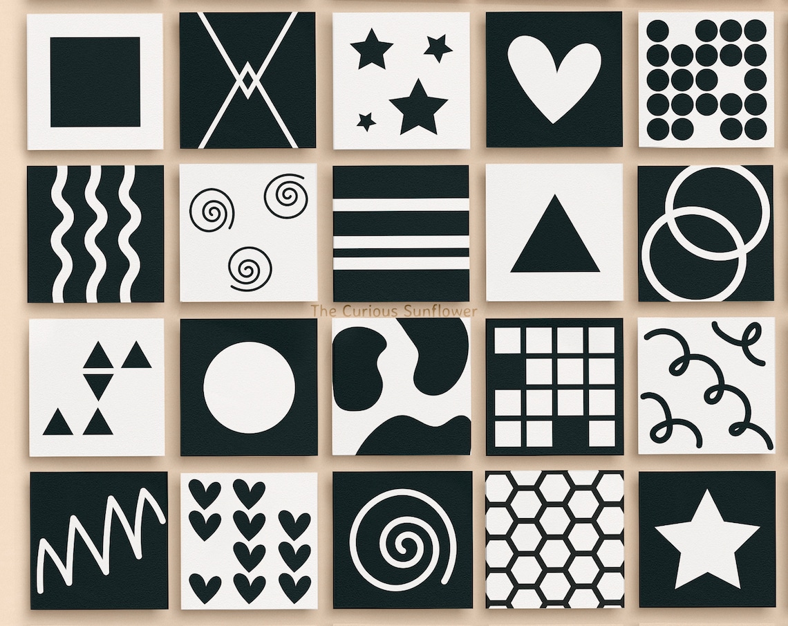 120 High Contrast Baby Cards Bundle Printable Montessori - Etsy