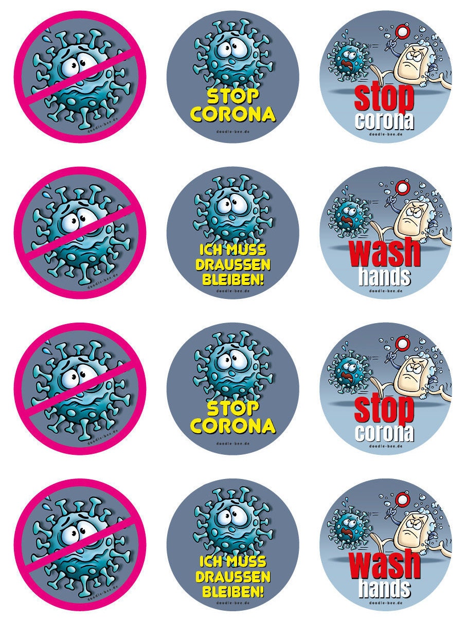 Sticker Corona x 65.5 mm. 12 pieces on sticker sheet. | Etsy