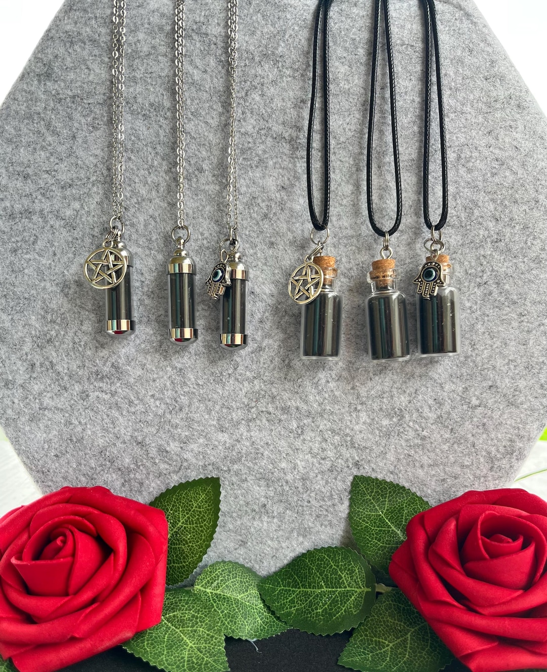 Black Witch Salt Necklace-protection- - Etsy