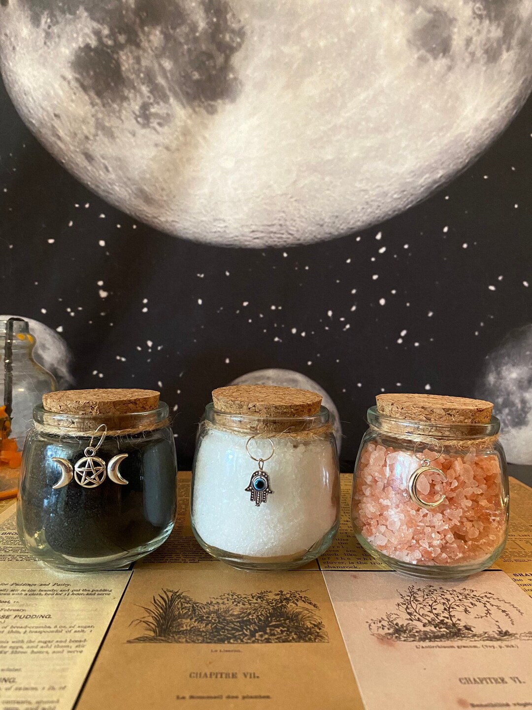 Witch Salt Set: Black, Himalayan Pink, Sea Salt - Ritual Spells - Etsy