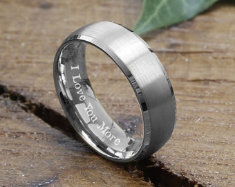 Mens Custom Engraved Ring - Etsy