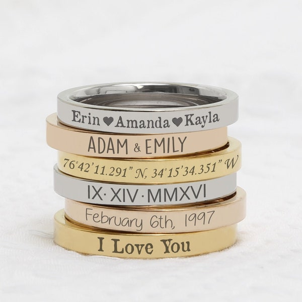 Stackable Rings - Etsy