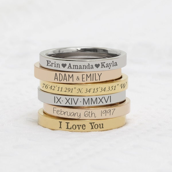 Engraved Ring - Etsy