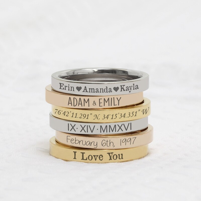 Engraved Ring - Etsy
