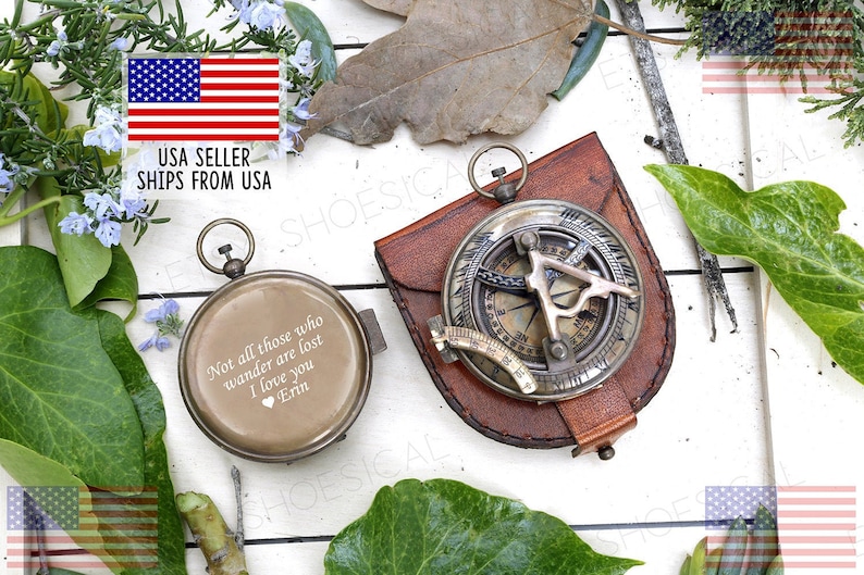 Engraved Compass US Air Force Wings Gift for Pilot Army | Etsy