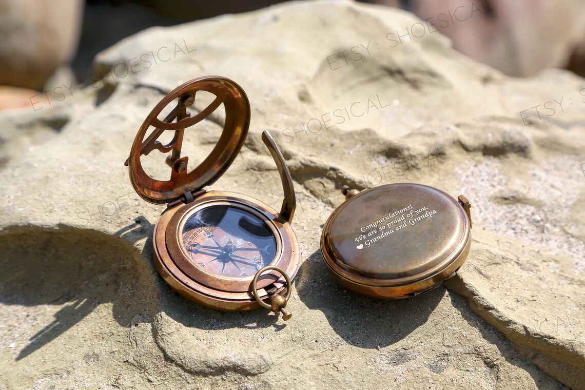 Compass Personalized Baptism Gift Custom Engraved Compass - Etsy