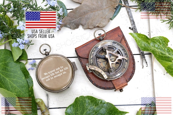 Personalized Compass Christmas Gift Anniversary Gift - Etsy