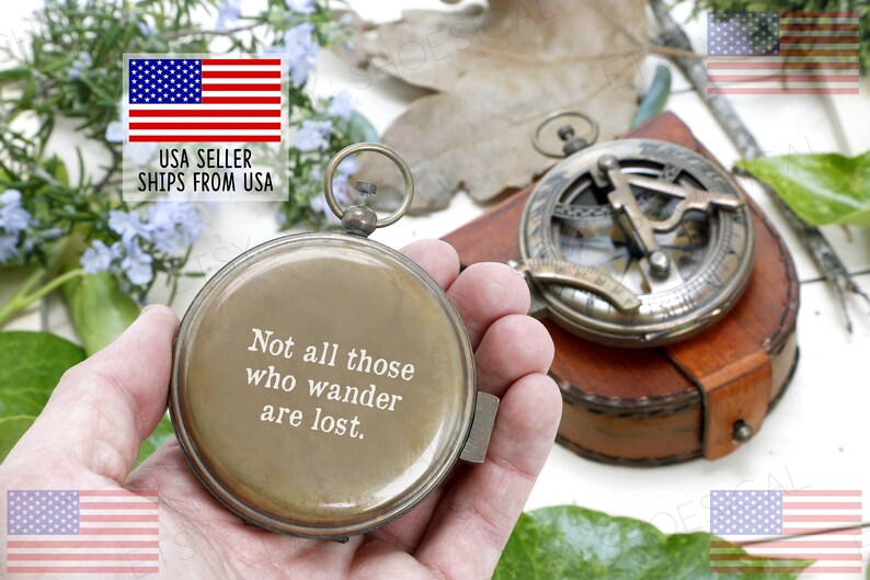 Engraved Compass US Air Force Wings Gift for Pilot Army | Etsy