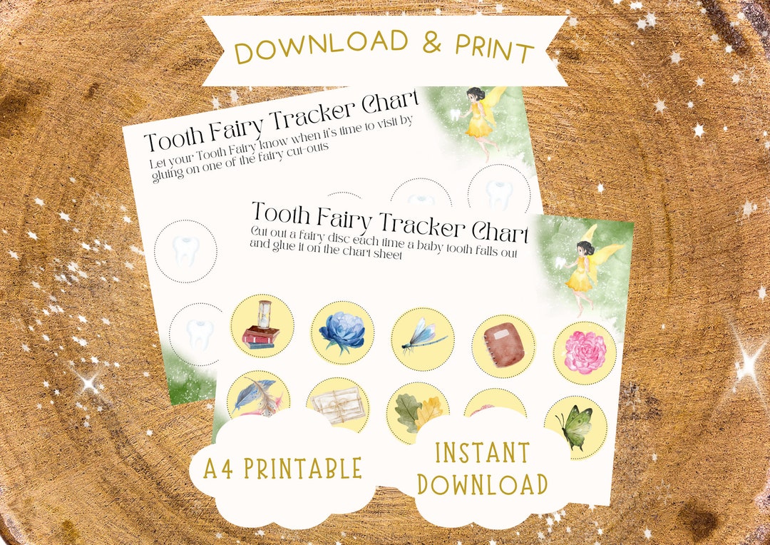 Tooth Fairy Tracker Chart * Tooth Loss Record * Printable * Keepsake ...