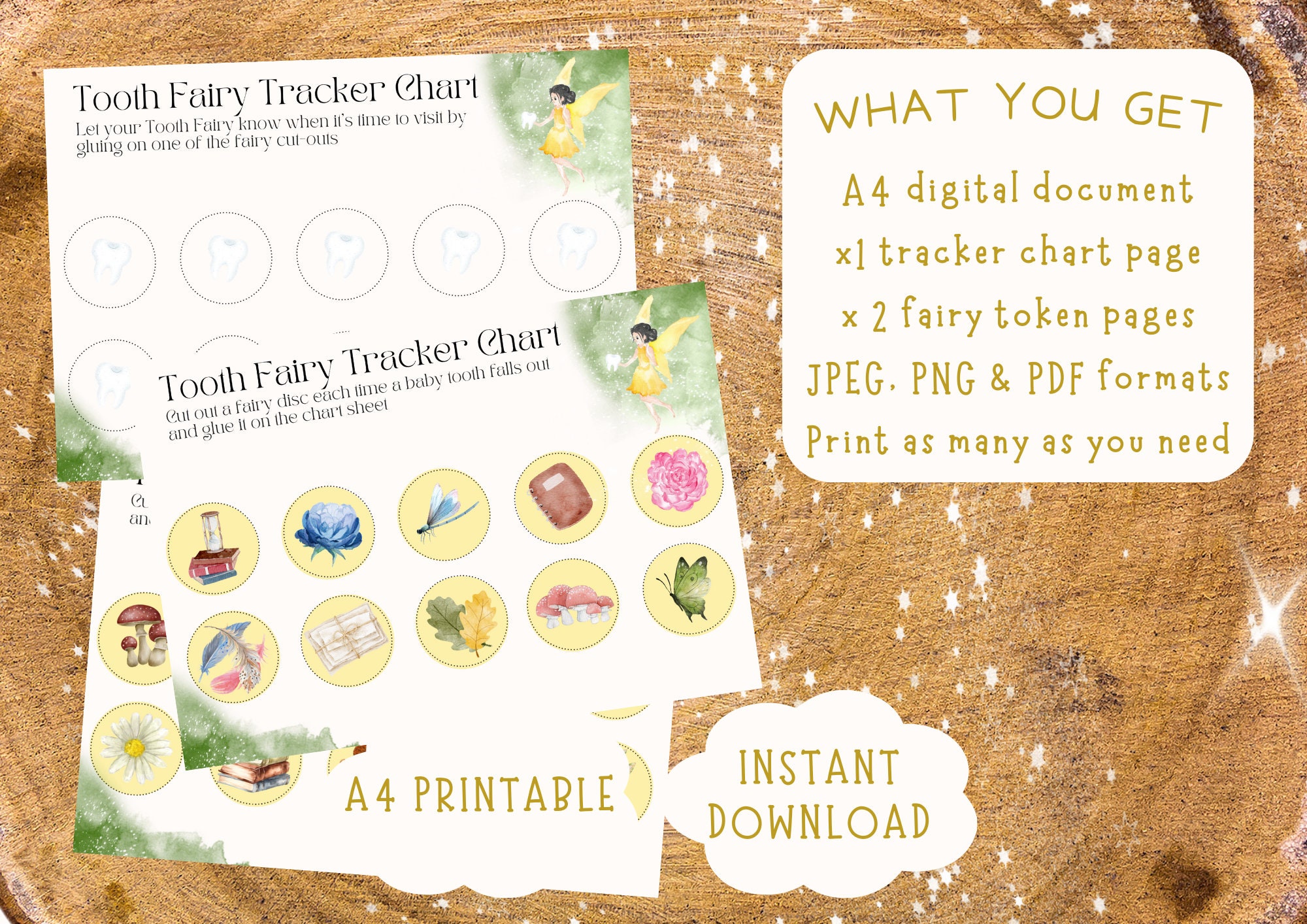 Tooth Fairy Tracker Chart * Tooth Loss Record * Printable * Keepsake ...
