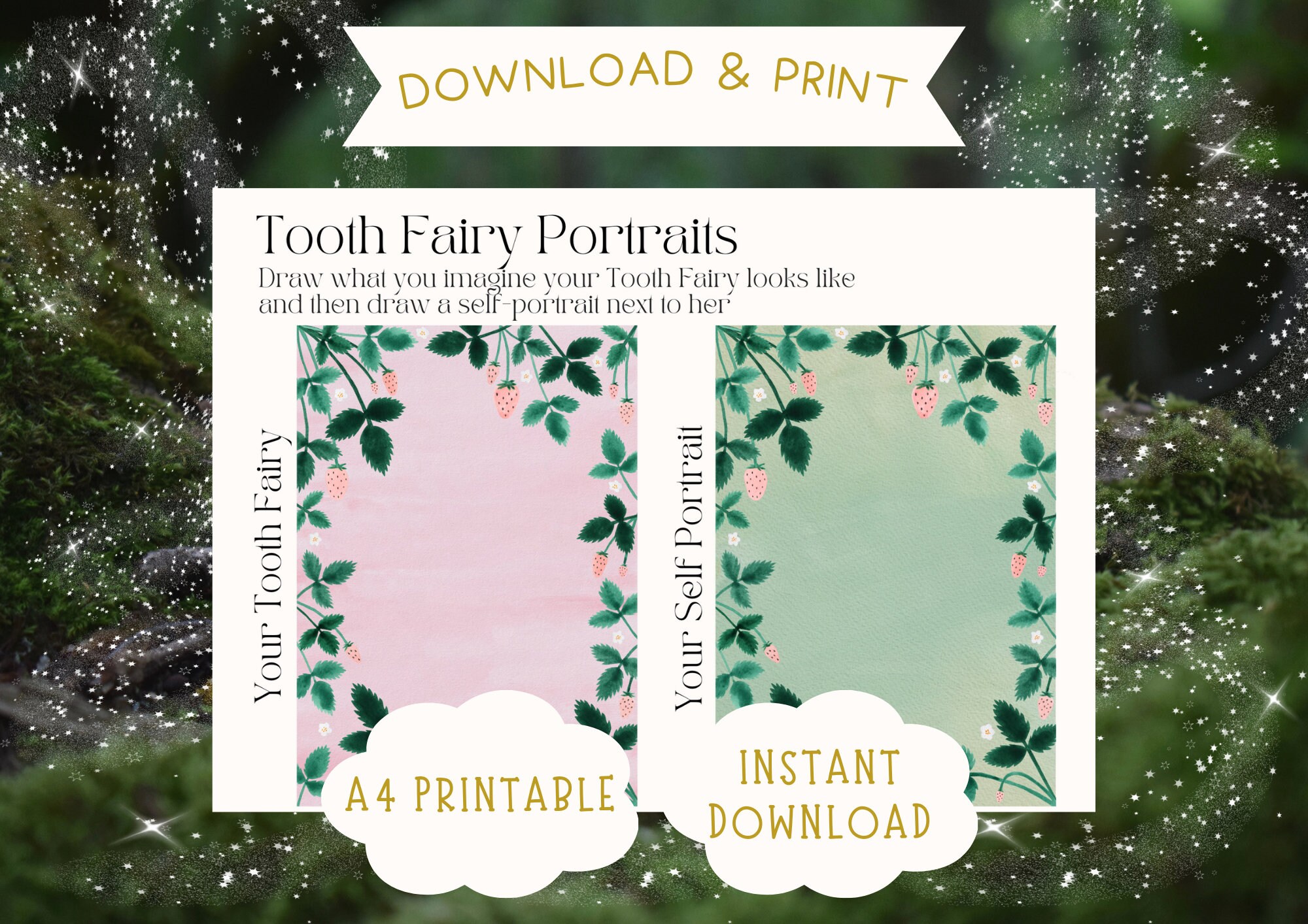 Tooth Fairy Activity Fairy Portrait Creative Download - Etsy