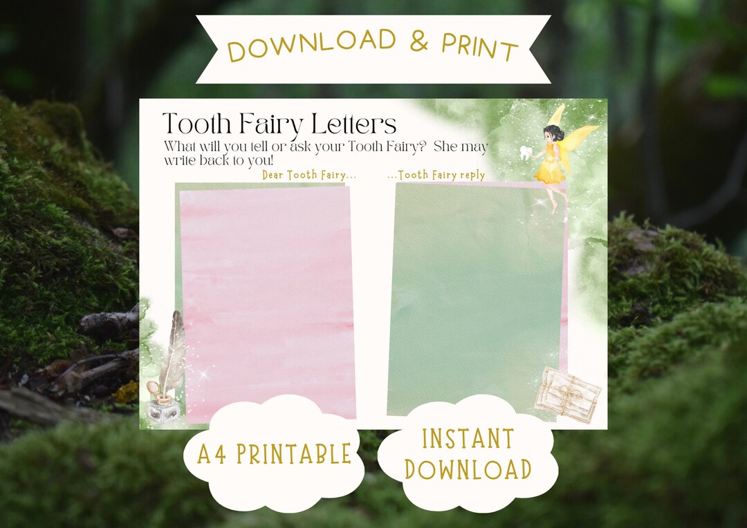 Tooth Fairy Letter Write & Reply Printable Keepsake - Etsy