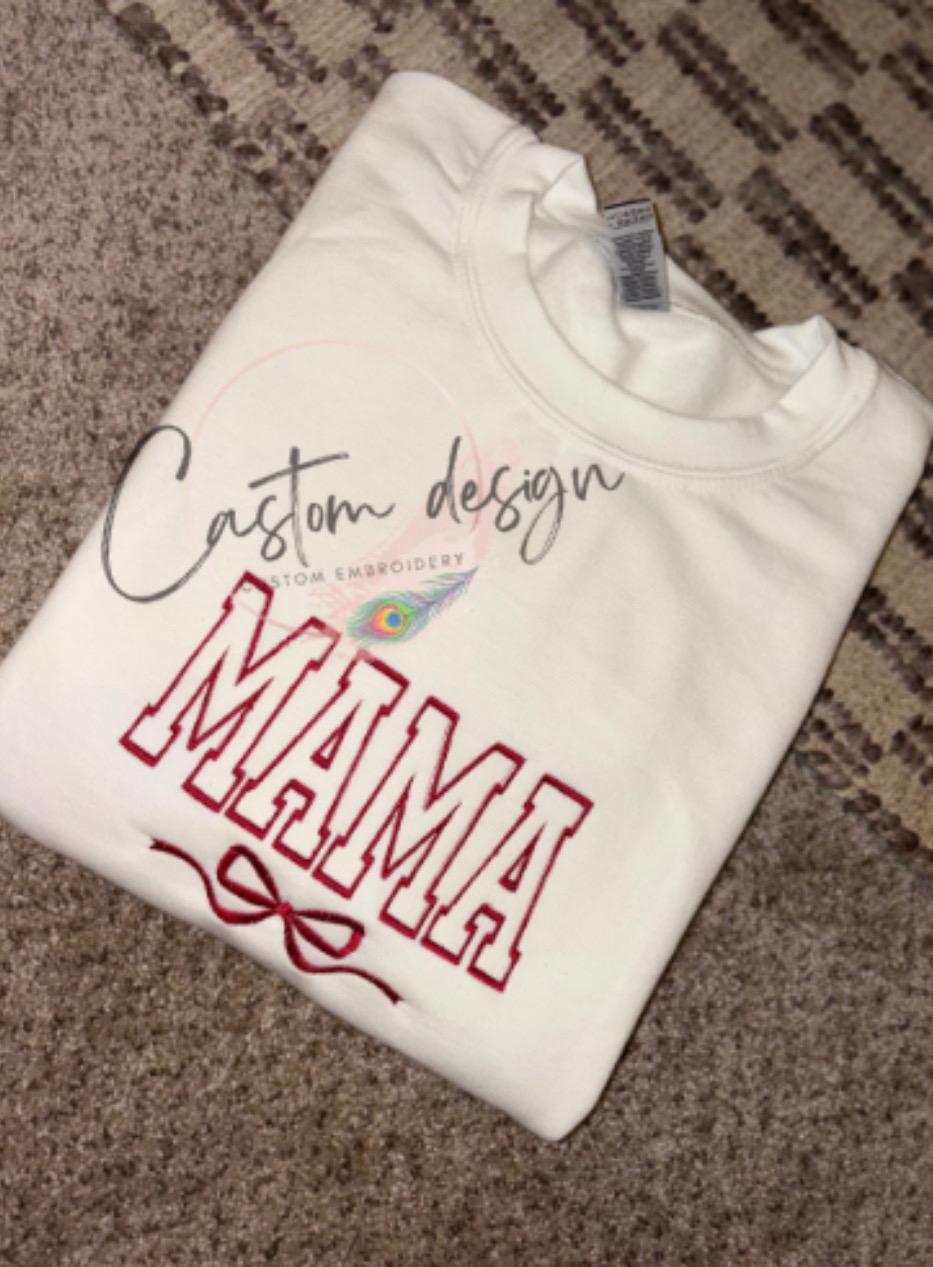 MAMA BOW Embroidery Design - Etsy