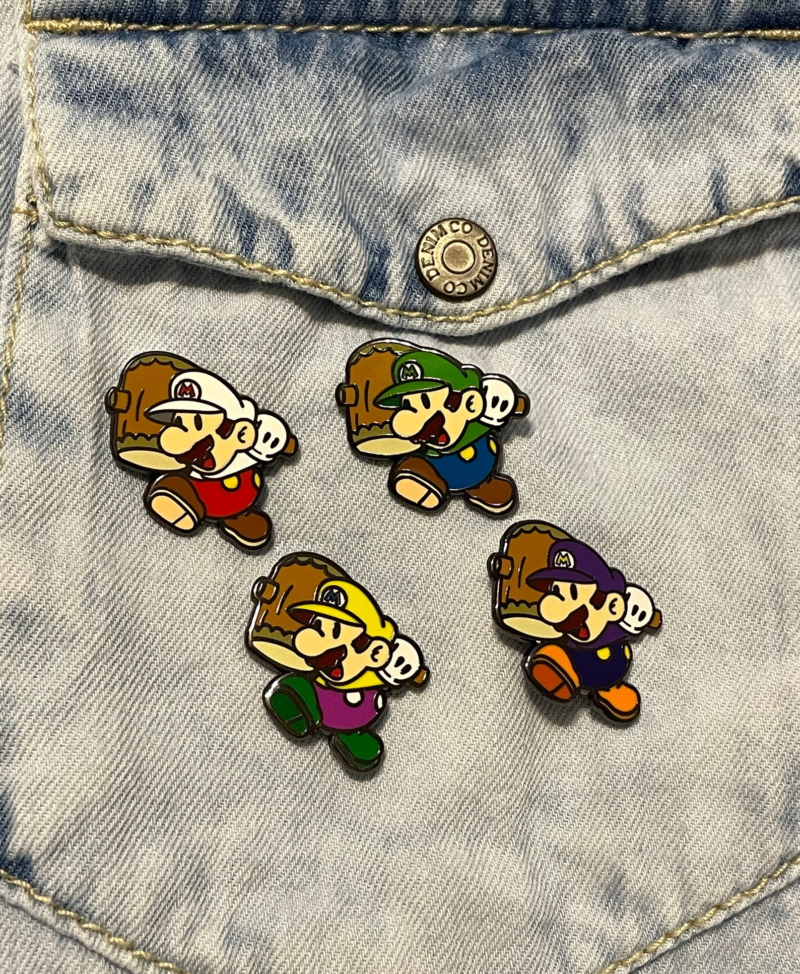 Super Mario Nintendo Enamel Pins 1 Inch Pin Etsy