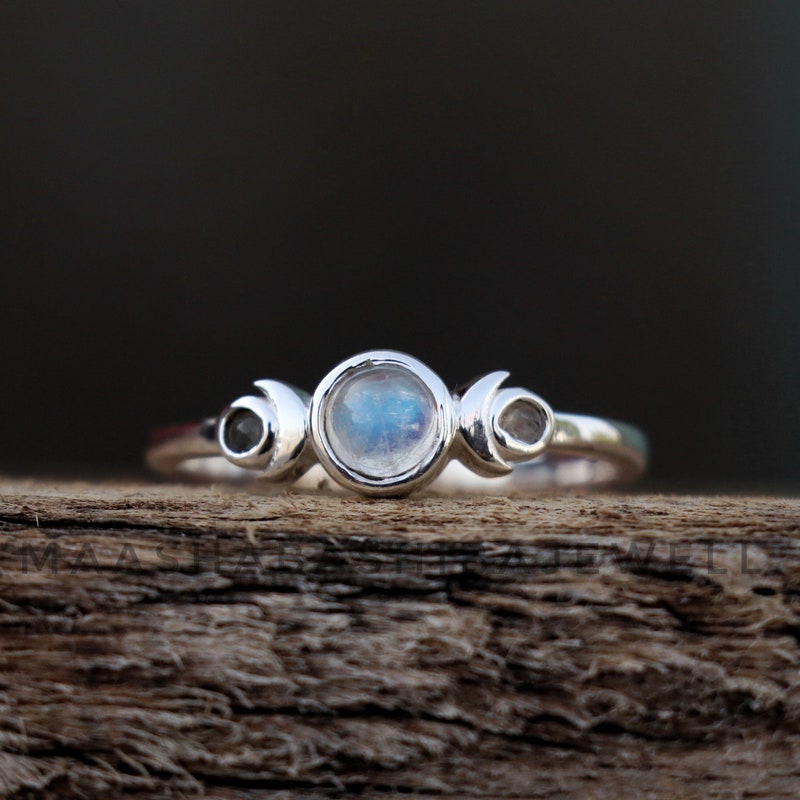 Triple Moon Ring - Etsy