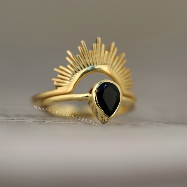 Black Sun Ring - Etsy