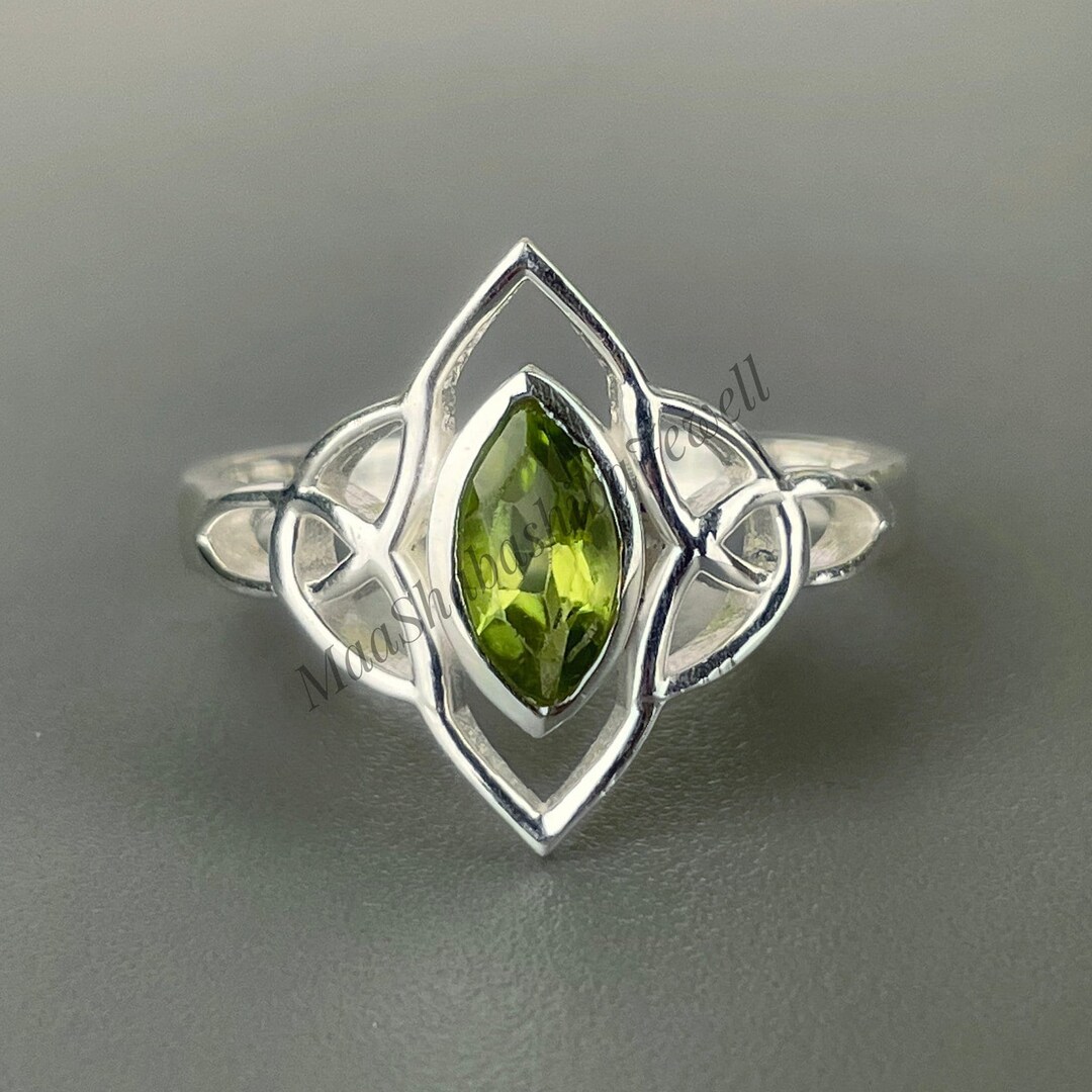 Peridot Ring, August Birthstone Ring, Natural Peridot Ring, 925 ...