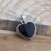 Black Onyx Heart Pendant, Sterling Silver Necklace, Handmade Jewelry - Etsy