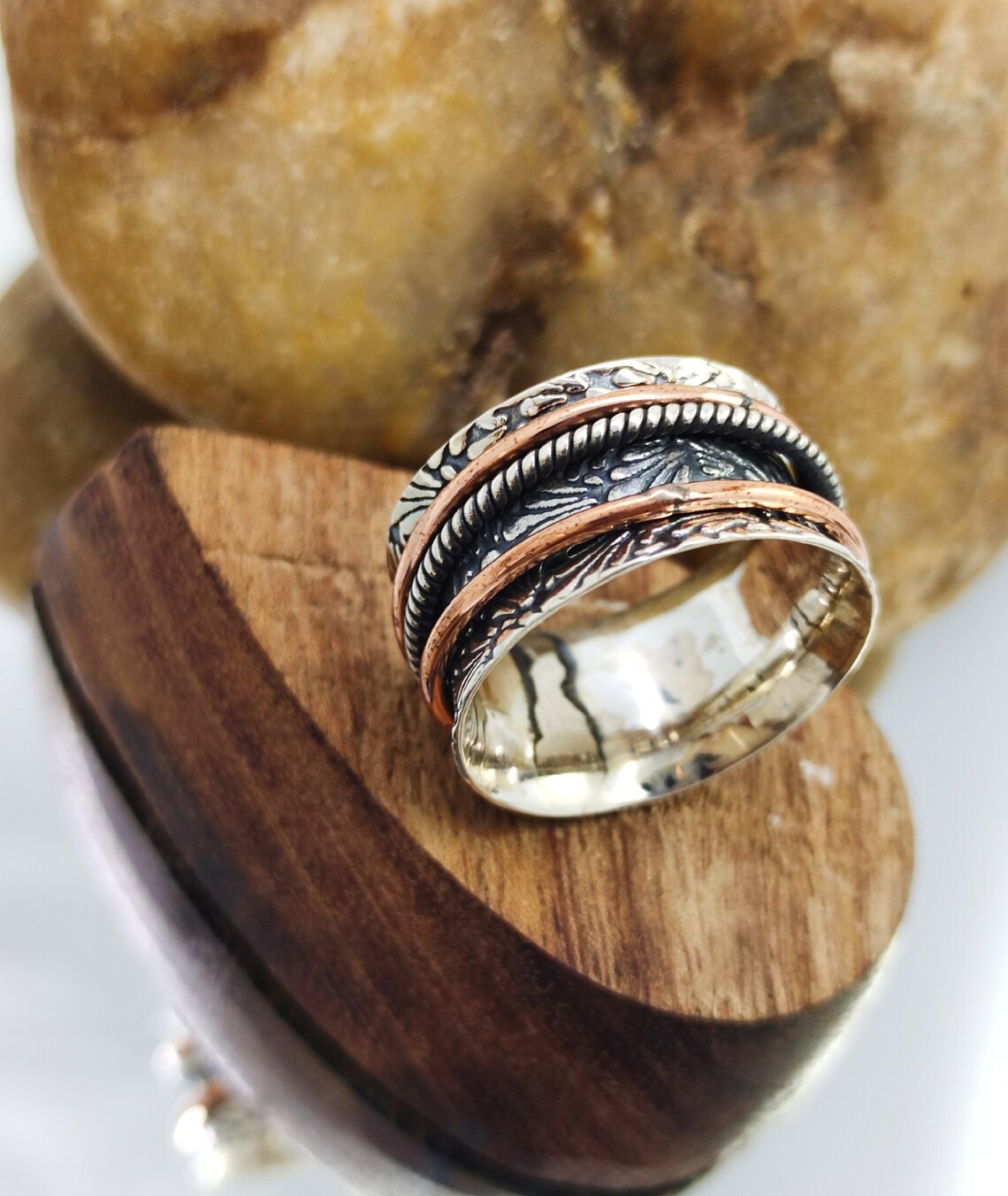 Boho-Magic Spinner Ring 925 Sterling Silver Spinner Ring | Etsy