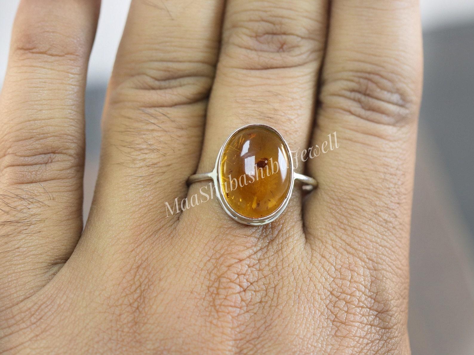 Baltic Amber Ring Amber Gemstone Ring Amber Jewelry Ring - Etsy