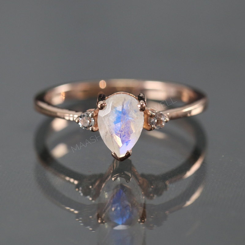 Moonstone Ring - Etsy