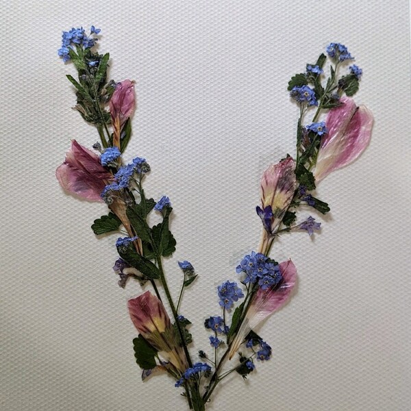 Pressed Flower Initials Nursery Wall Art - Etsy