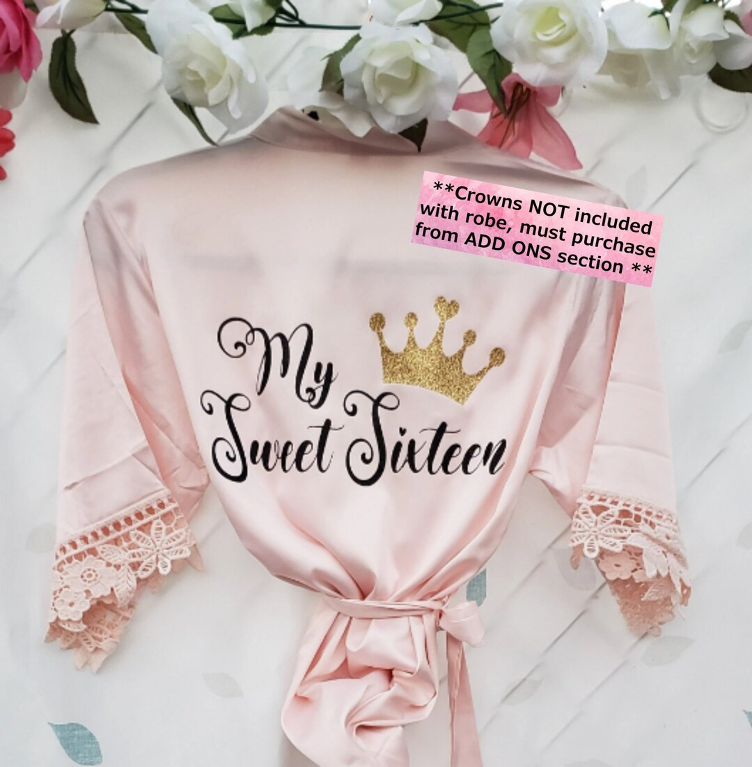 My Sweet 16, Mis Quince Robe, Personalized Party Robes, Birthday Gifts ...