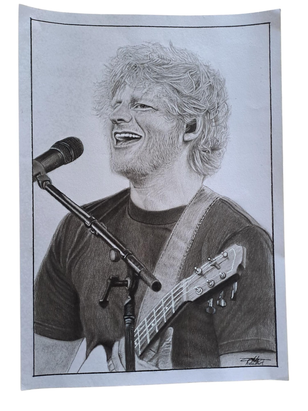 Ed Sheeran Concert Portrait – Realistic Pencil Drawing (A4 Size) - Etsy