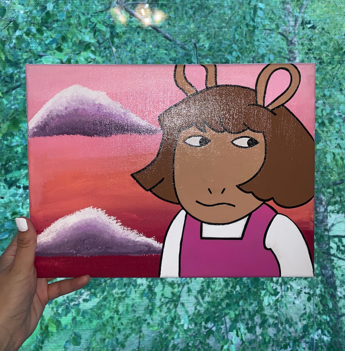 DW Side-eye Painting, Arthur Painting, Meme Painting - Etsy