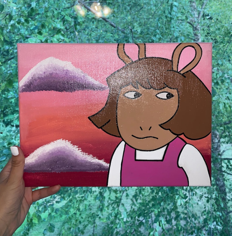 DW Side-eye Painting, Arthur Painting, Meme Painting - Etsy