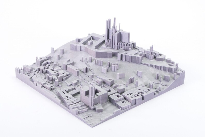 3D Printed Terrain Google Maps 3D Architecture Buildings - Etsy