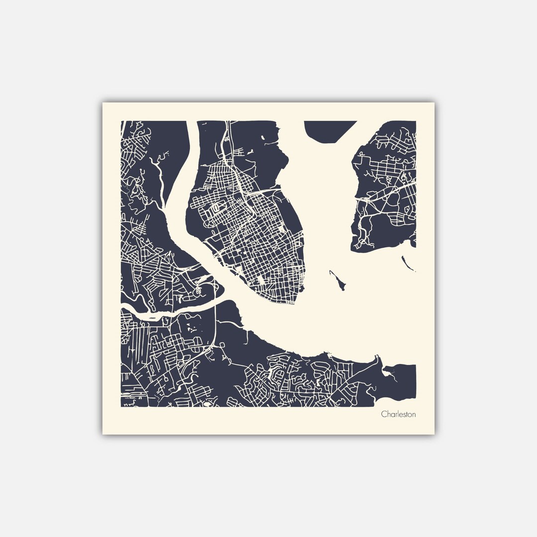 Charleston City Map Instant Download, Charleston City Map Art, Digital ...