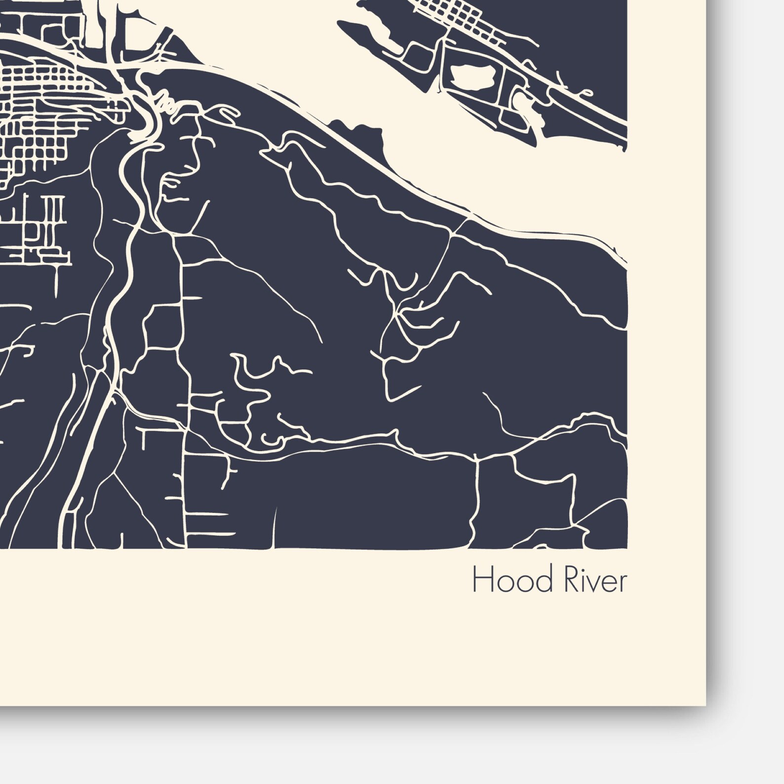 Hood River City Map Instant Download, Hood River Map Art, Digital ...