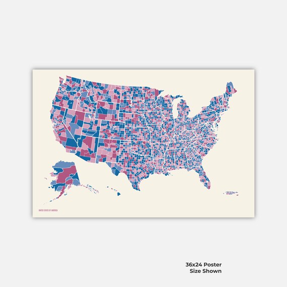 USA MAP Instant Download Map Usa Map Print Poster Canvas | Etsy