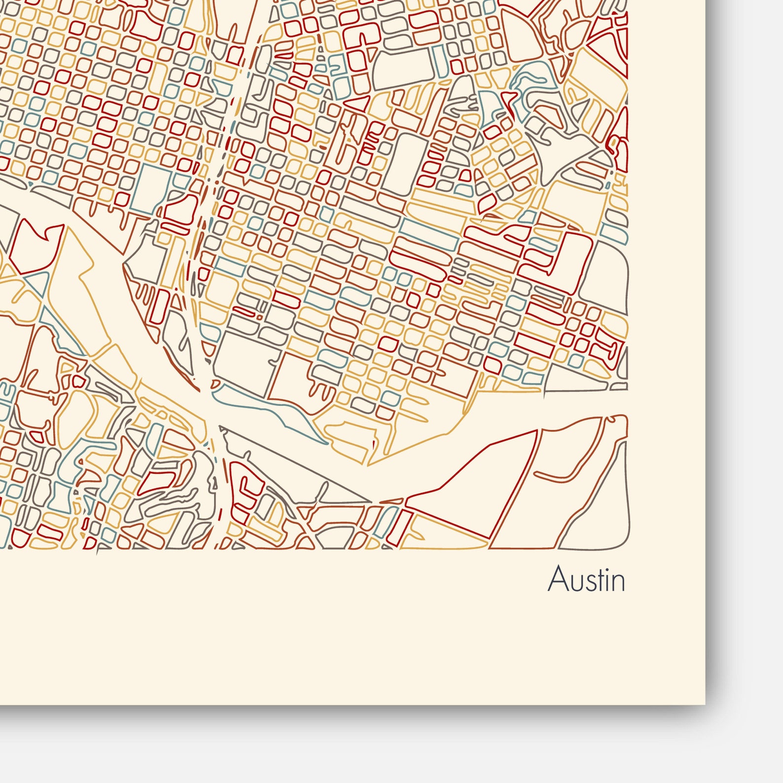 Austin Texas City Map Instant Download, Texas Map Art, Digital Download ...