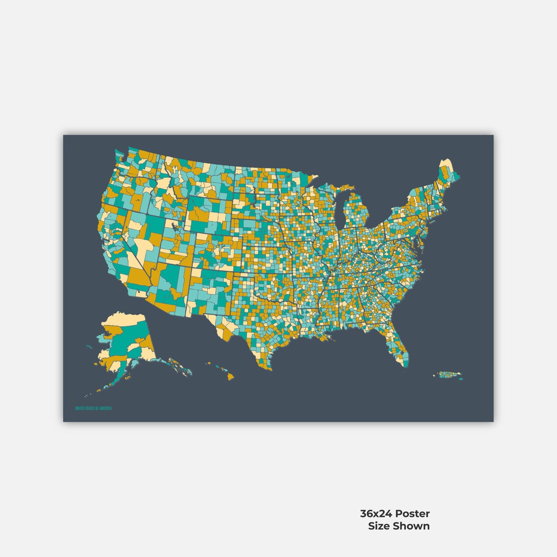 USA MAP Instant Download Map Usa Map Print Poster Canvas - Etsy Canada