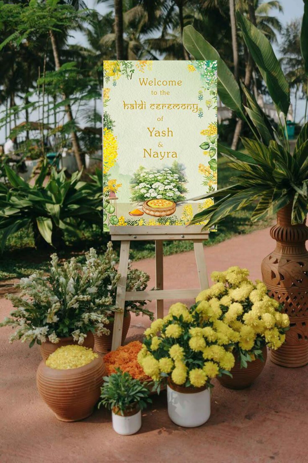 Editable Haldi Ceremony Welcome Sign: Indian Wedding Decor (digital ...
