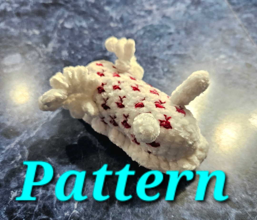 Crochet White Sea Slug Nudibranch Pattern PDF | Easy Amigurumi Sea ...