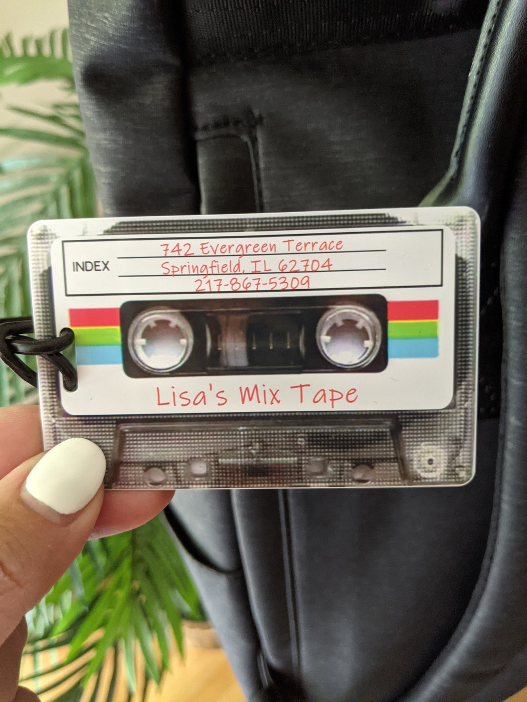 Retro Cassette Personalized Luggage Tag, Unique Bag Tag, Custom Mix ...